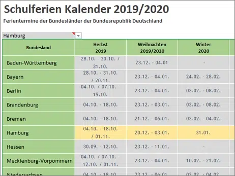 13 kostenlose Kalender Vorlagen für 2020 - Alle-meine-Vorlagen.de
