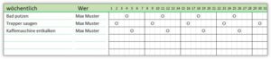 Putzplan Vorlage - Alle-meine-Vorlagen.de