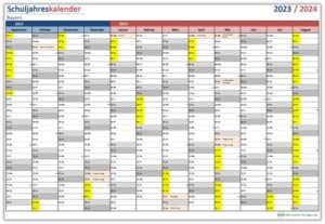 Schulkalender 2023/2024 für alle Bundesländer - Alle-meine-Vorlagen.de